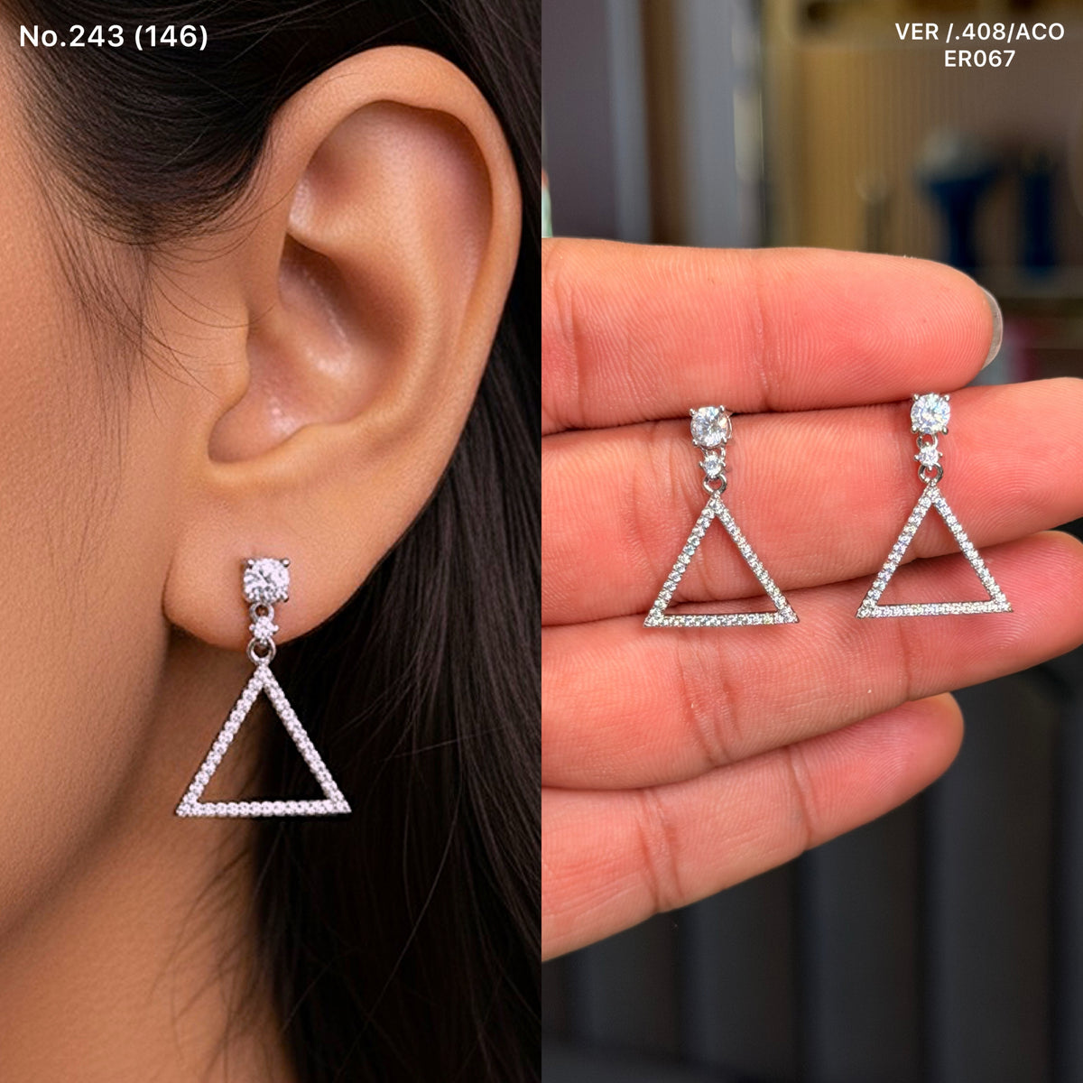 Flash spark silver earrings – V ONE Jewellery